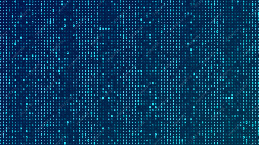 Premium Photo | Technology stream binary code digital illustration blue matrix background ...