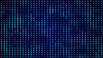 Premium Photo | Technology stream binary code digital illustration blue matrix background ...
