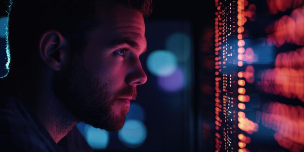TechSavvy Individual Focused on a Computer Screen | Premium AI ... TechSavvy Individual Focused on a Computer Screen | Premium AI ...