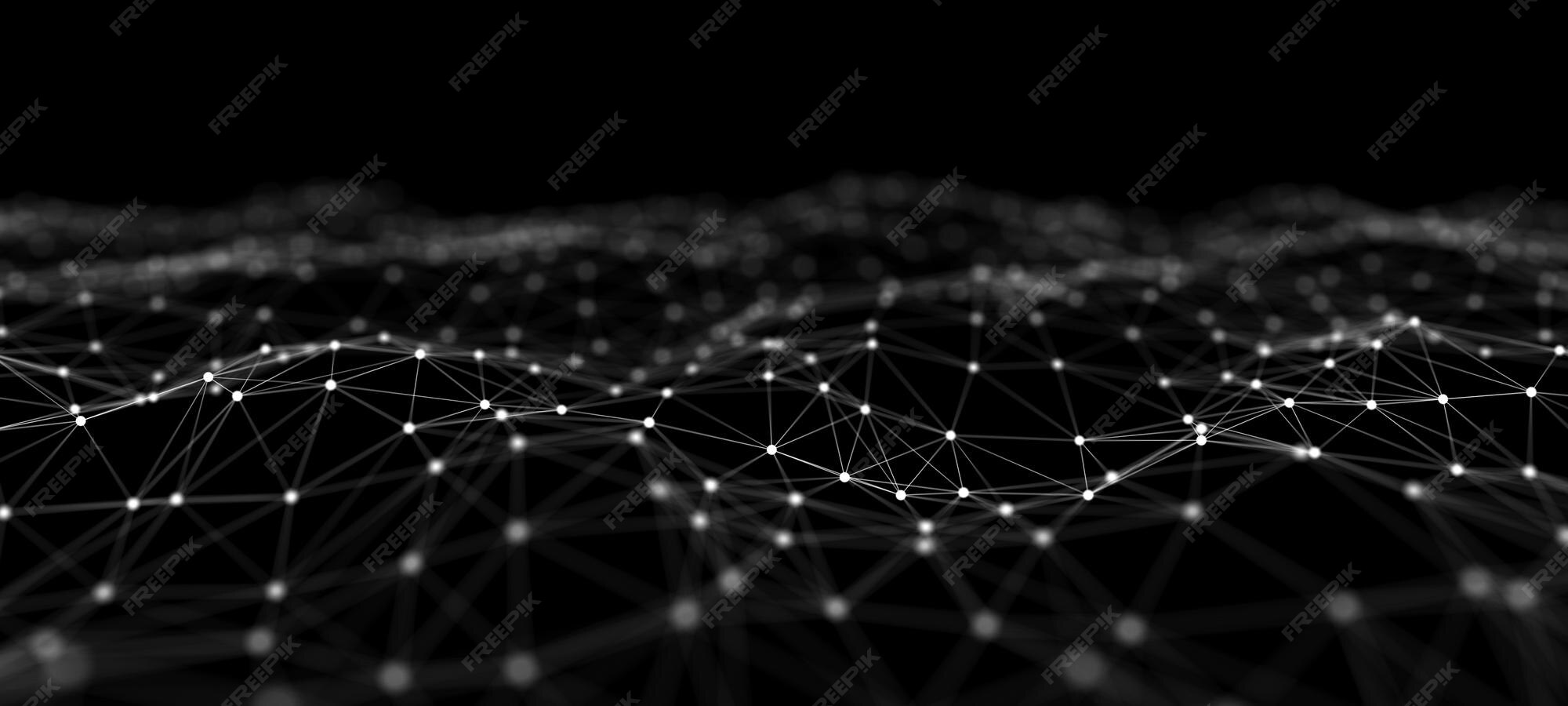 점과 선의 네트워크 연결 구조 데이터 기술 디지털 배경 3d 렌더링 프리미엄 사진