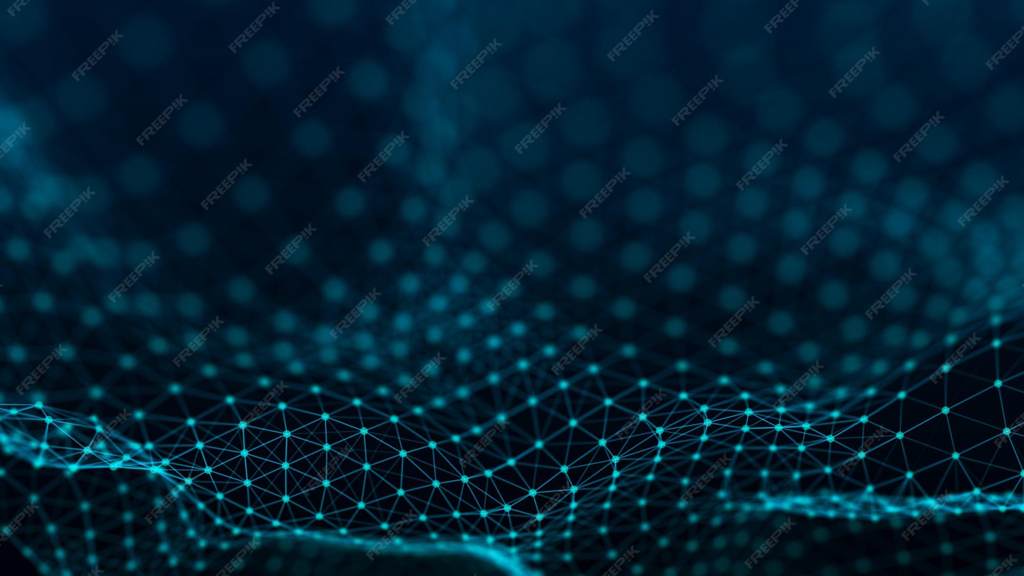 점과 선의 네트워크 연결 구조 데이터 기술 디지털 배경 3d 렌더링 프리미엄 사진