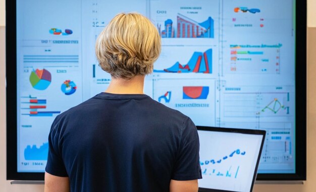 Thinking code and man with tablet data analysis digital technology and ...