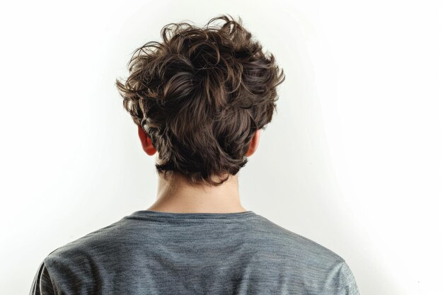 Premium Photo | Thoughtful young man Rear view isolated over white Premium Photo | Thoughtful young man Rear view isolated over white