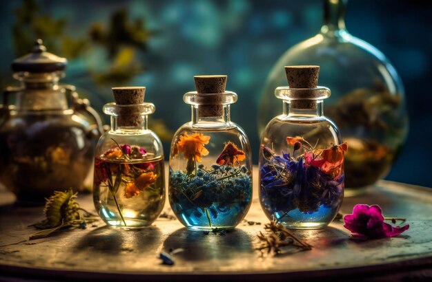 Premium Photo | Three different types of essential oils in glass ... Premium Photo | Three different types of essential oils in glass ...