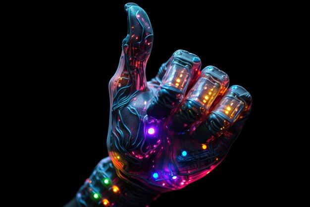 Premium AI Image | ThumbsUp Gesture Human Hands with Genetically ... Premium AI Image | ThumbsUp Gesture Human Hands with Genetically ...