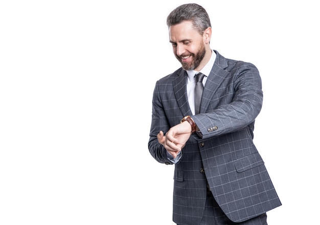 Premium Photo | Time for success punctual businessman checking time ... Premium Photo | Time for success punctual businessman checking time ...