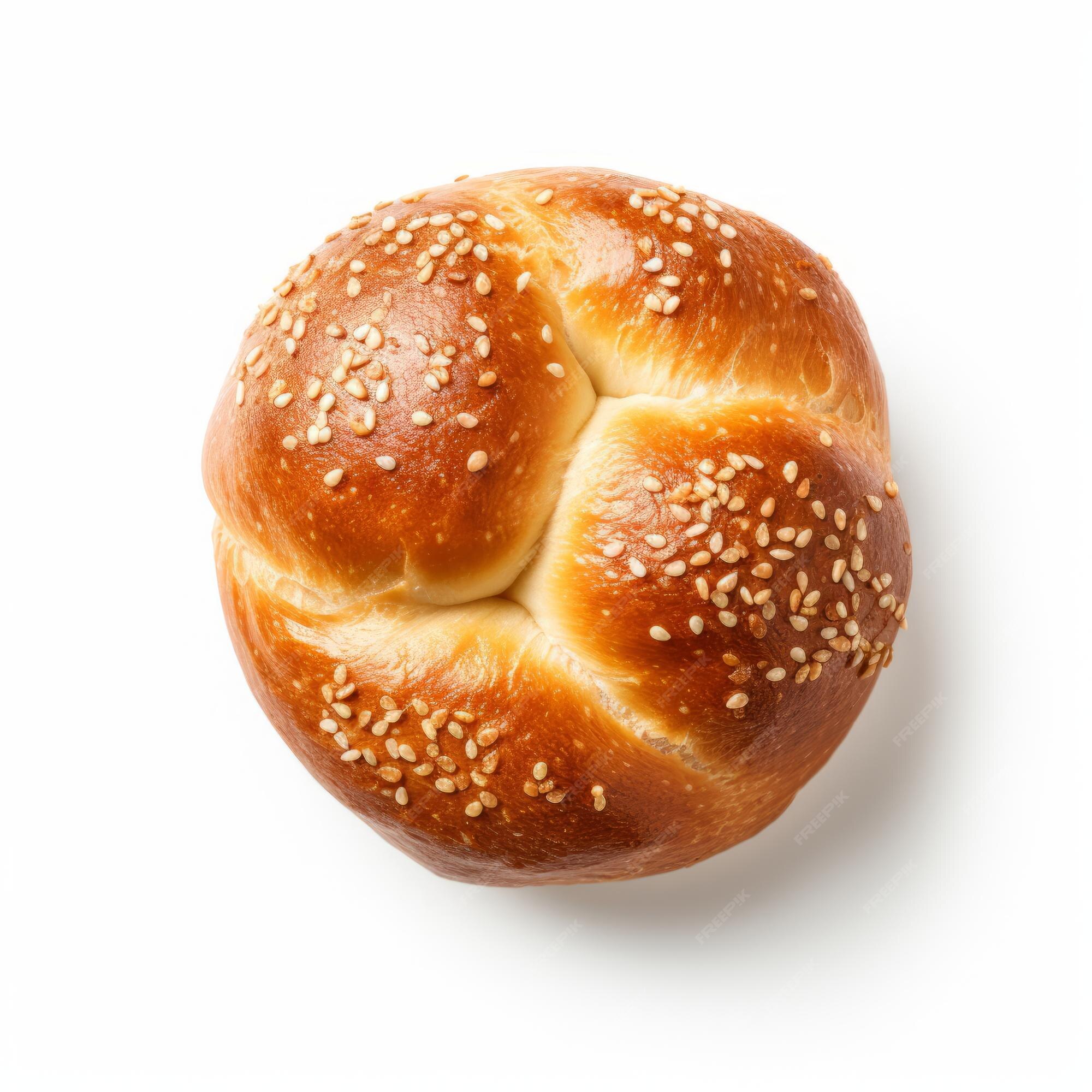 Premium Ai Image Top View Minimalistic Of An Isolated Pretzel Bun