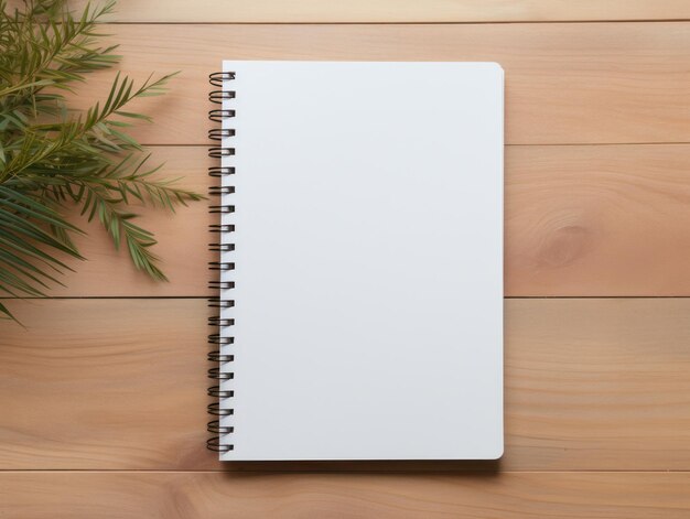 Premium AI Image | Top view of open spiral blank notebook on wood desk ... Premium AI Image | Top view of open spiral blank notebook on wood desk ...