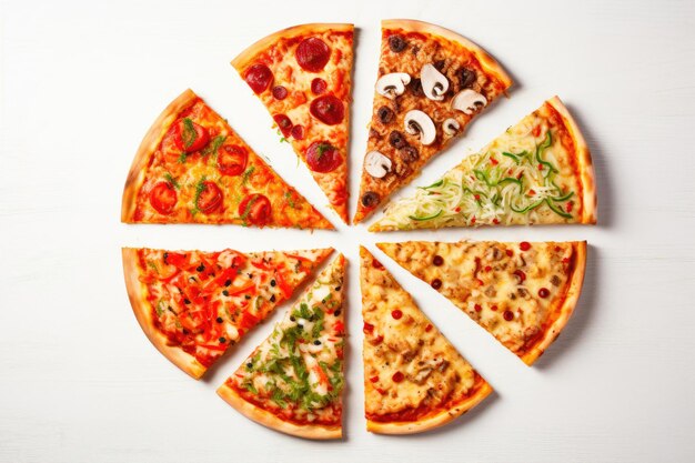 Premium Photo | TopDown View of Scrumptious Italian Pizza Assortment Premium Photo | TopDown View of Scrumptious Italian Pizza Assortment