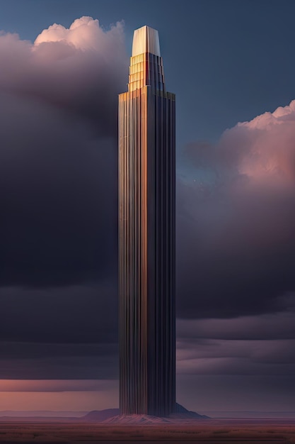 Premium AI Image | A towering skyscraper Premium AI Image | A towering skyscraper