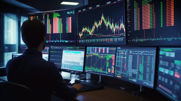 Premium Photo | Trader analyzing forex trading charts on screen interface Premium Photo | Trader analyzing forex trading charts on screen interface