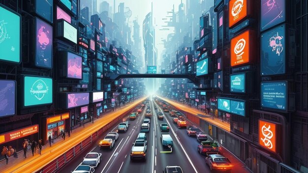 Premium AI Image | Traffic congestion futuristic metaverse cyber sci fi ... Premium AI Image | Traffic congestion futuristic metaverse cyber sci fi ...
