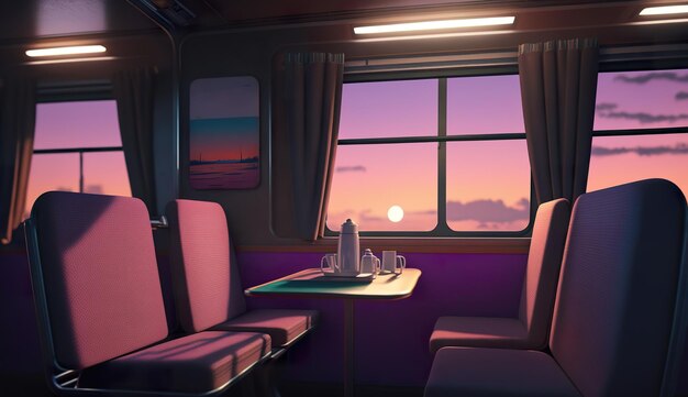 Premium AI Image | Train travel ai generate Premium AI Image | Train travel ai generate