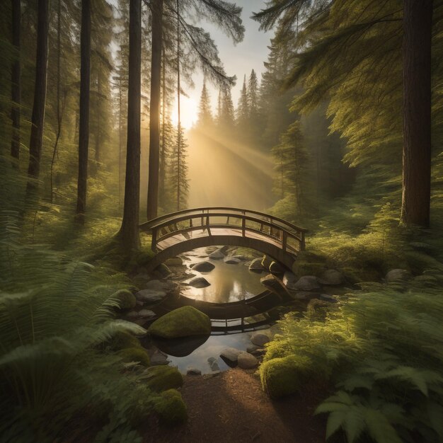 Premium Photo | Tranquility forest path Premium Photo | Tranquility forest path