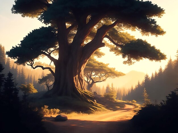 Premium AI Image | Tree_nature_wilderness_wood Premium AI Image | Tree_nature_wilderness_wood
