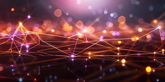 Triangle Shapes And Data Points A Visual Representation Of Network Connections Concept Data