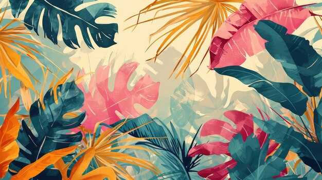 Premium AI Image | Tropical Elegance A Vibrant Display of Illustrated ... Premium AI Image | Tropical Elegance A Vibrant Display of Illustrated ...