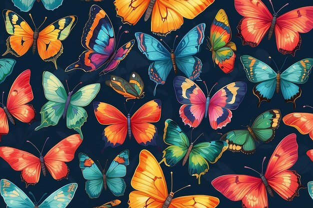Premium Photo | Tropical Flutter Seamless Pattern with Vibrant and ... Premium Photo | Tropical Flutter Seamless Pattern with Vibrant and ...