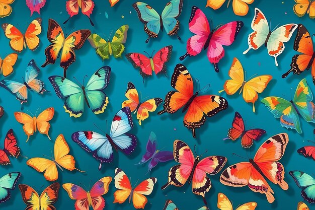 Premium Photo | Tropical Flutter Seamless Pattern with Vibrant and ... Premium Photo | Tropical Flutter Seamless Pattern with Vibrant and ...