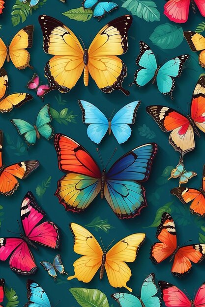 Premium Photo | Tropical Flutter Seamless Pattern with Vibrant and ... Premium Photo | Tropical Flutter Seamless Pattern with Vibrant and ...