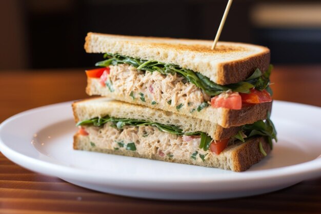 Premium Photo Tuna Salad Sandwich On Crisp Sourdough Bread