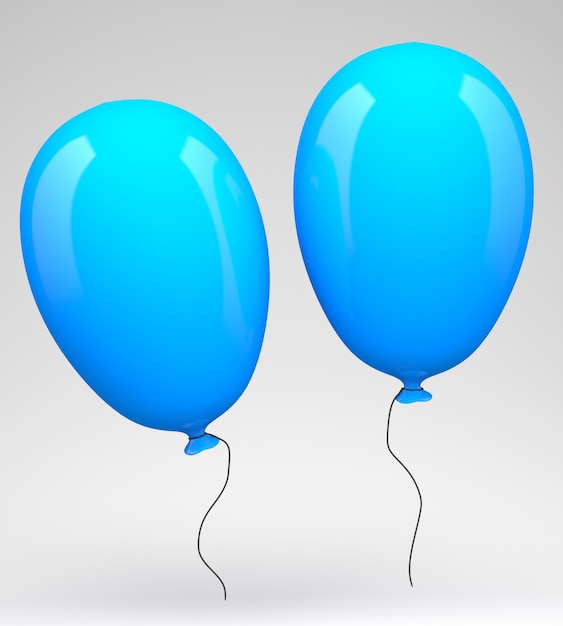 Premium Photo Two blue balloons