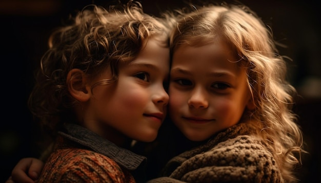 Premium AI Image | Two cheerful Caucasian sisters playing outdoors ... Premium AI Image | Two cheerful Caucasian sisters playing outdoors ...