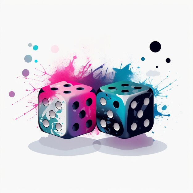 Premium AI Image | two dice with different colors and one has the ... Premium AI Image | two dice with different colors and one has the ...