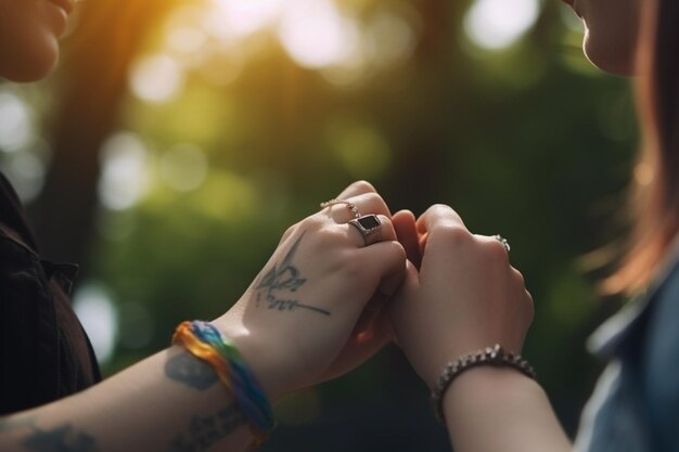 Premium Photo | Two hands hold each other with the word love on them Premium Photo | Two hands hold each other with the word love on them