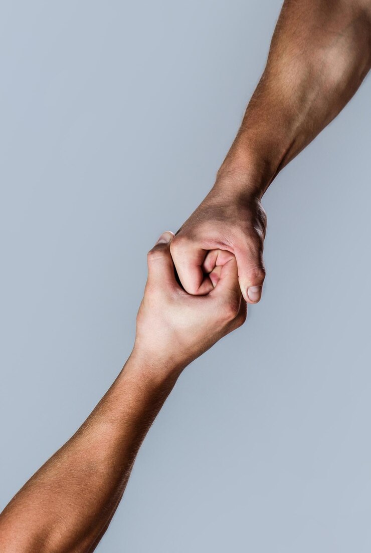 Premium Photo Two Hands Isolated Arm Helping Hand Of A Friend
