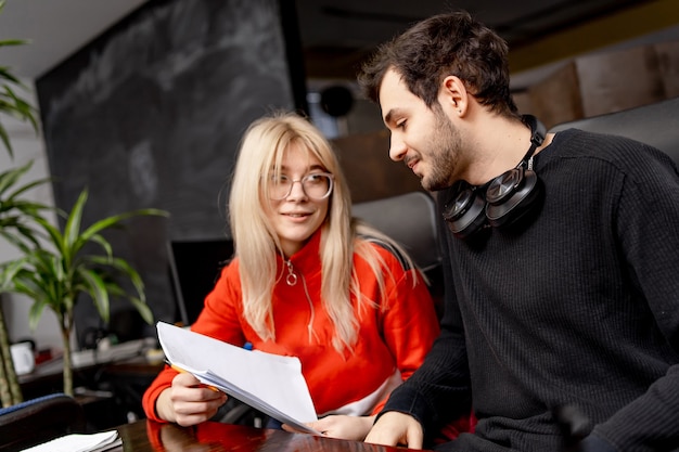 Premium Photo | Two programmers working on new project. developing programming and coding ...