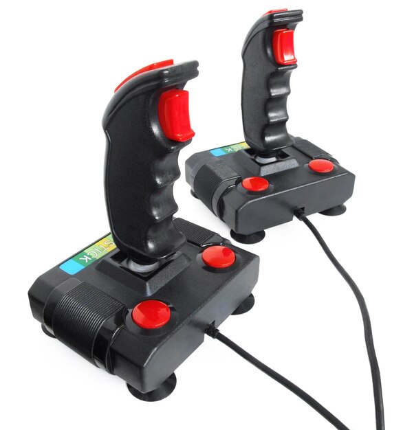 Premium Photo | Two retro video game joysticks Premium Photo | Two retro video game joysticks