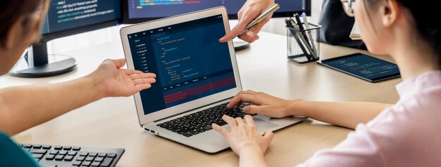 Premium Photo | Two smart cooperative computer engineers working ... Premium Photo | Two smart cooperative computer engineers working ...