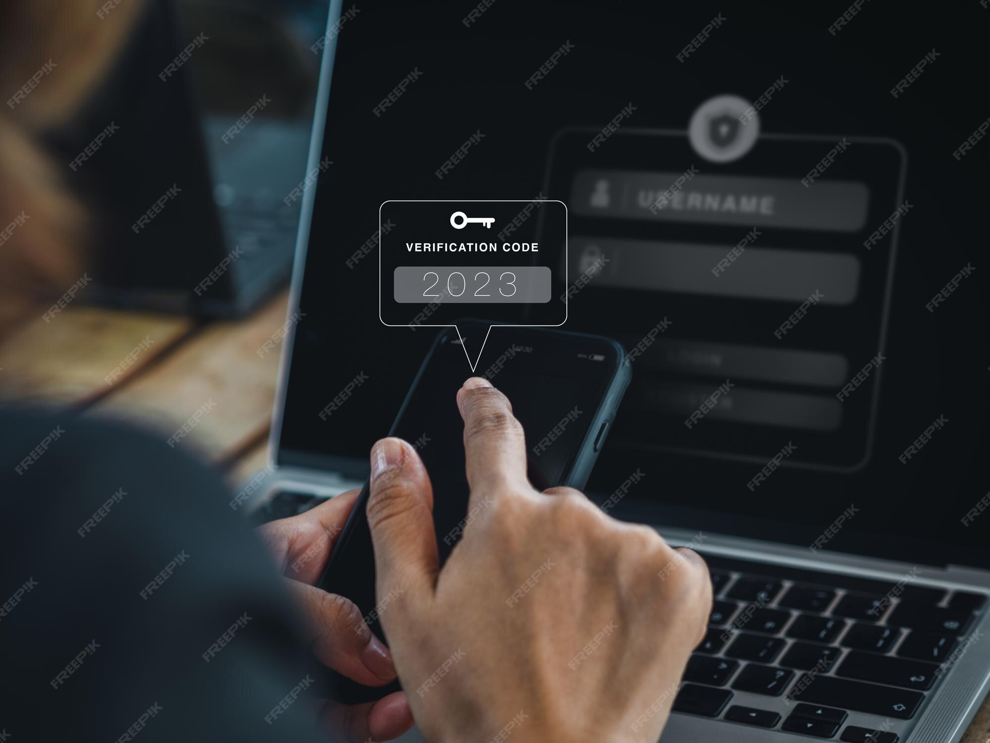 Premium Photo Two Steps Authentication 2fa Concept 2023 Verification Code And Key Icon Alert