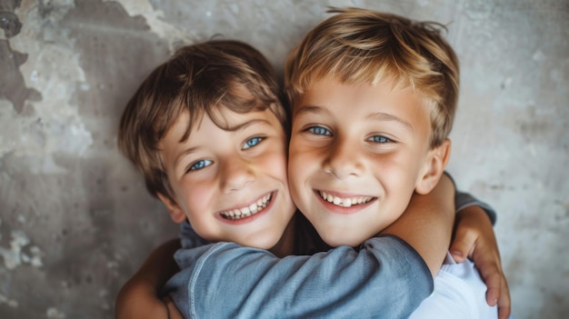 Premium Photo | Two Young Boys Hugging Each Other Premium Photo | Two Young Boys Hugging Each Other