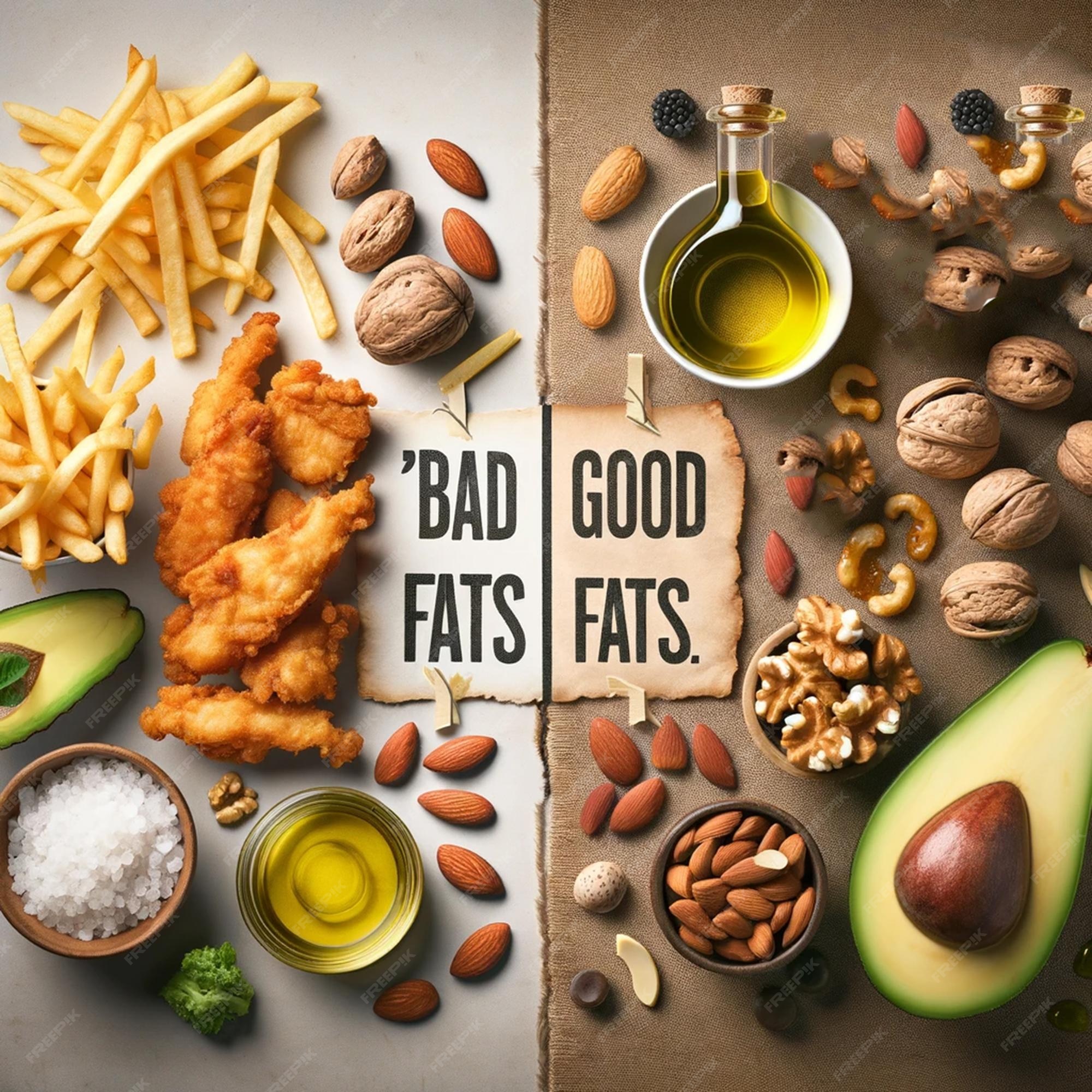 Premium Ai Image Types Of Fats Good Fats Vs Bad Fats