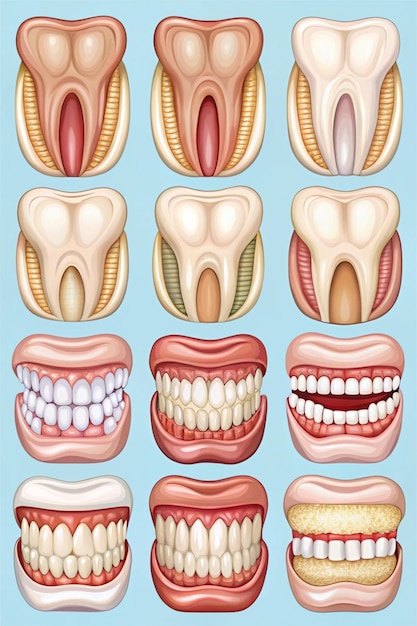 Types of human teeth | Premium AI-generated image Types of human teeth | Premium AI-generated image