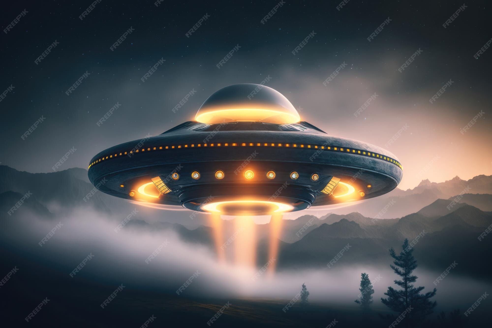 Premium AI Image | UFO unidentified flying object AI generated Premium AI Image | UFO unidentified flying object AI generated