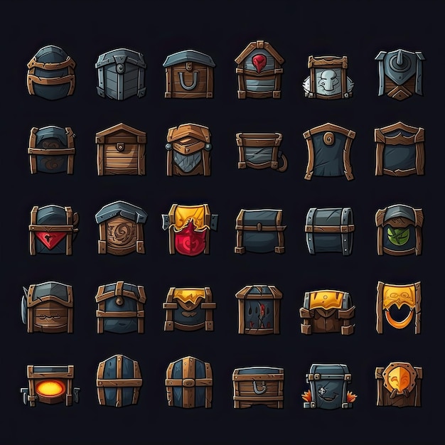 Premium AI Image | ui chest medieval game ai generated treasure old ... Premium AI Image | ui chest medieval game ai generated treasure old ...