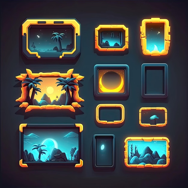 Premium AI Image | ui rectangle frame game ai generated design ... Premium AI Image | ui rectangle frame game ai generated design ...