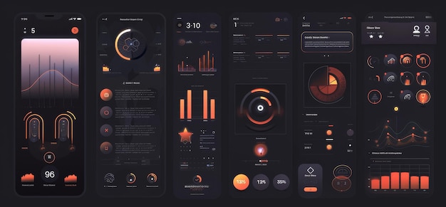 Premium Photo | UI UX KIT with UI Elements kit and Flat Design Concept Icons for designing ...