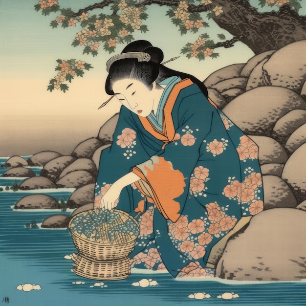 Premium AI Image | ukiyo e style Premium AI Image | ukiyo e style