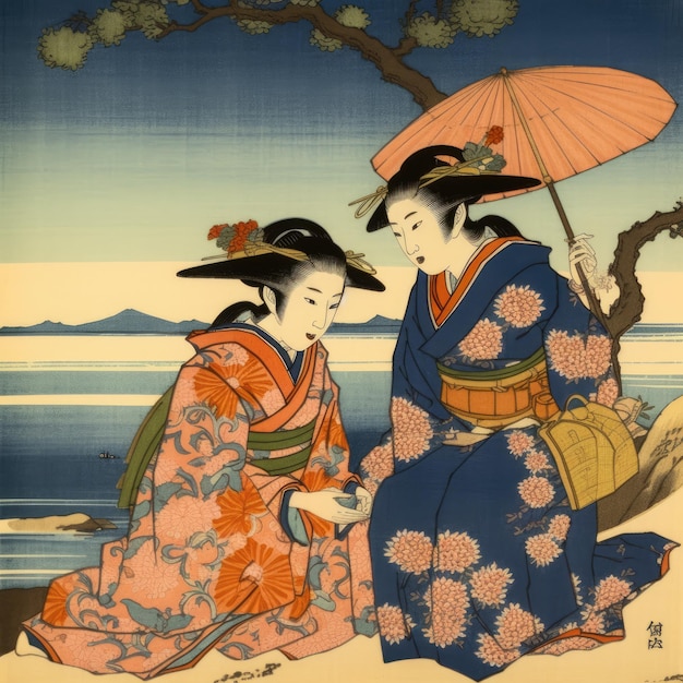 Premium AI Image | ukiyo e style Premium AI Image | ukiyo e style