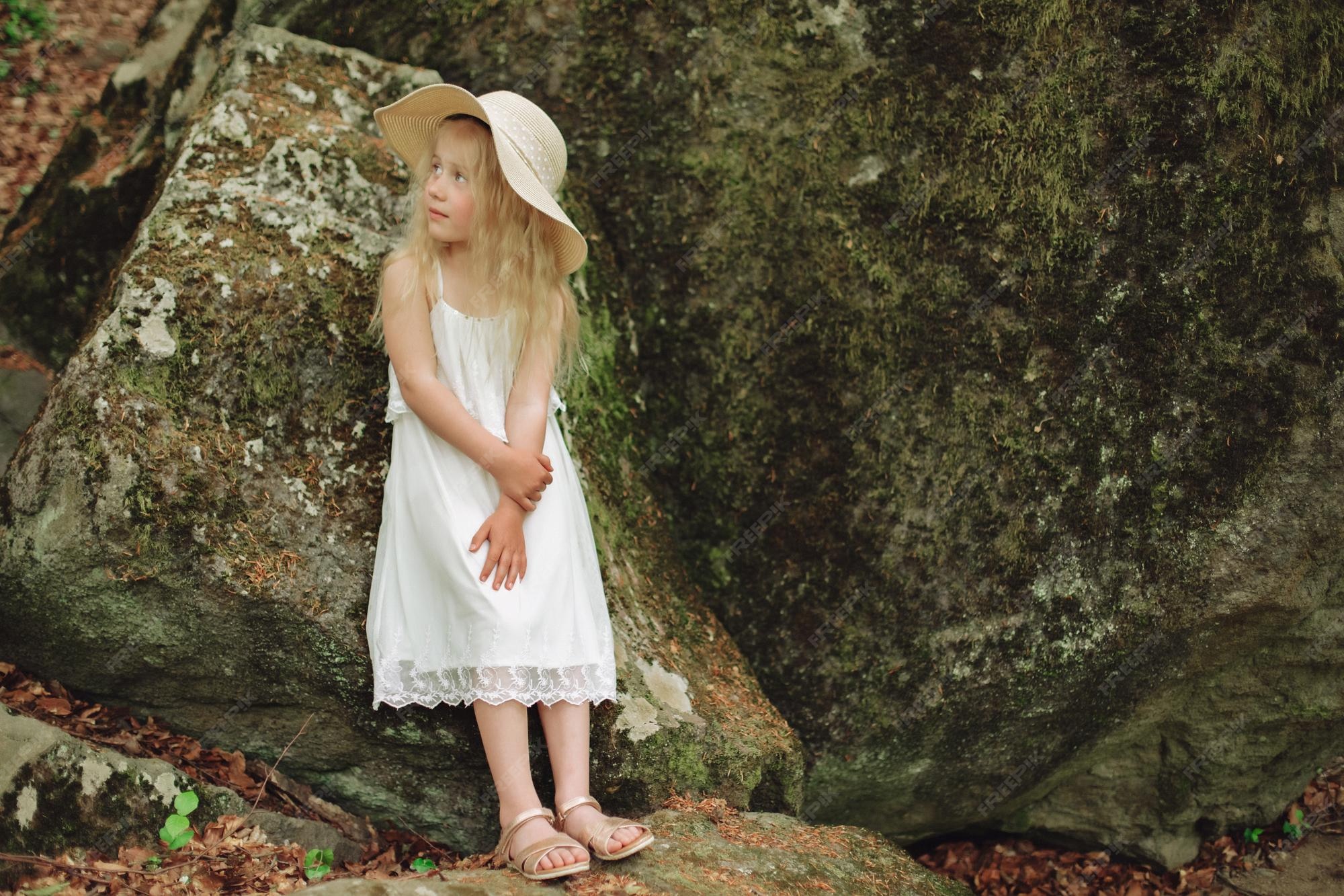 Premium Photo Ukrainian 7 Year Old Girl With White Hair Like An Angel