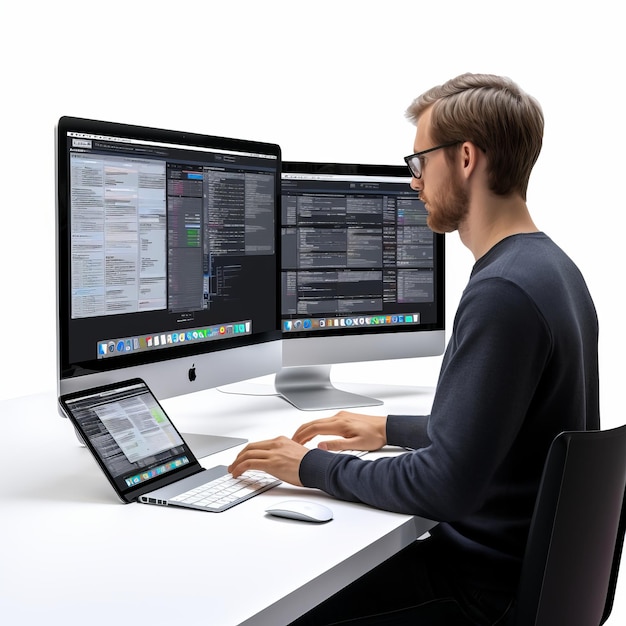 Premium AI Image | The Ultimate Developer's Workspace A Realistic Photo ... Premium AI Image | The Ultimate Developer's Workspace A Realistic Photo ...