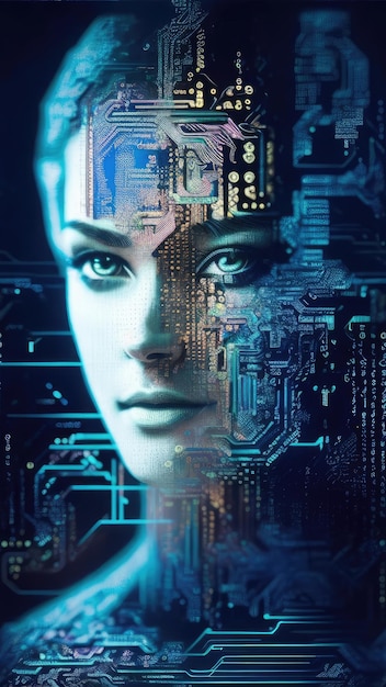 Premium AI Image | ultra detailed vr holographic beautiful woman face ... Premium AI Image | ultra detailed vr holographic beautiful woman face ...