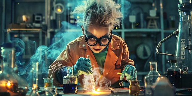 Unconventional scientist Youth conducting tests | Premium AI-generated ... Unconventional scientist Youth conducting tests | Premium AI-generated ...