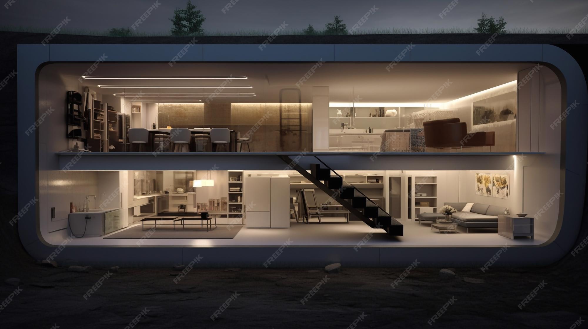 Premium AI Image | Underground bunker concept of landing page ... Premium AI Image | Underground bunker concept of landing page ...