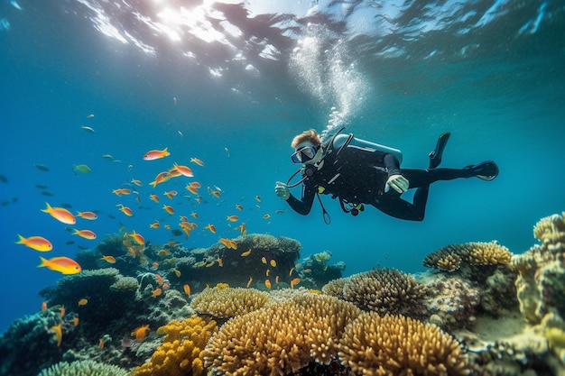 Premium AI Image | Underwater Marvels Exploring the Depths of Ocean LifexA Premium AI Image | Underwater Marvels Exploring the Depths of Ocean LifexA