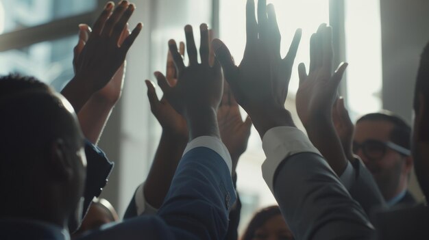 Premium Photo | Unified hands reach high symbolizing teamwork and ... Premium Photo | Unified hands reach high symbolizing teamwork and ...